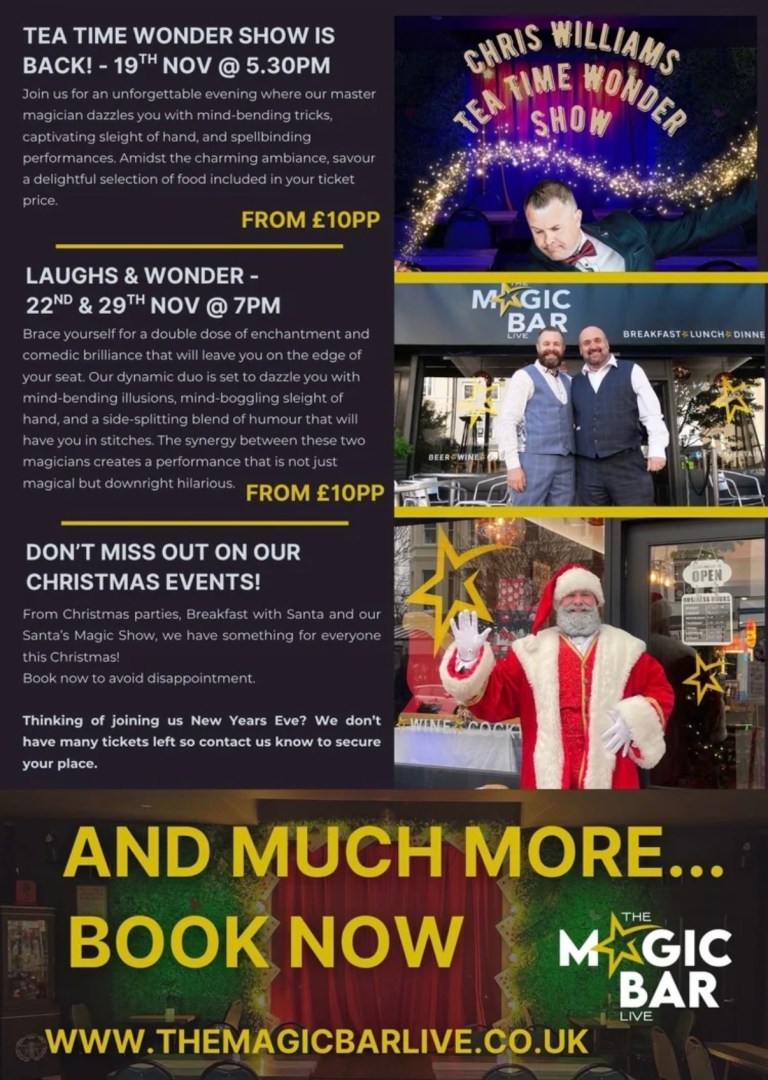 The Magic Bar Live – Llandudno November Events – Everything Else Blog